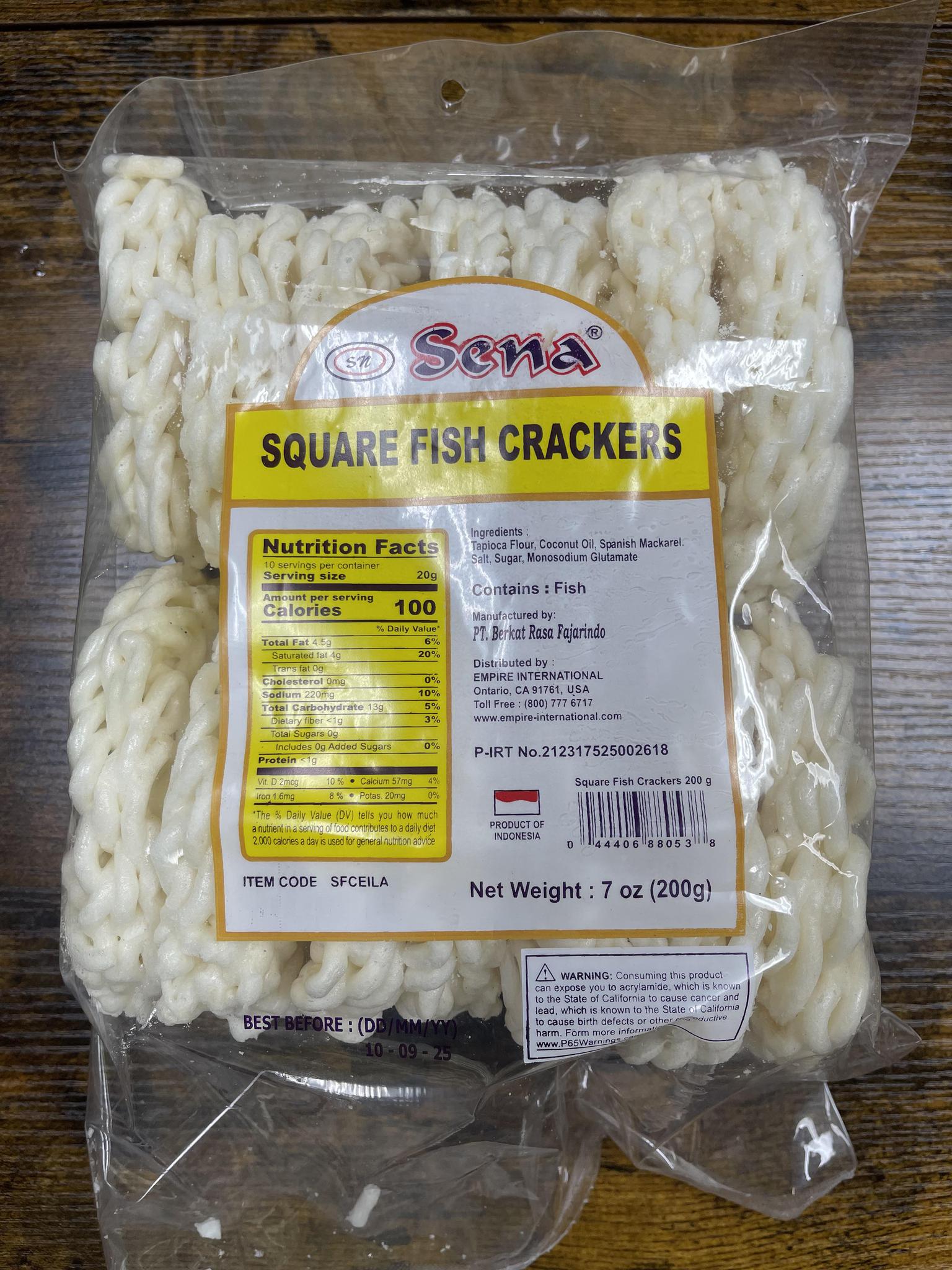 Sena Square Fish Crackers 200gr – Maya Asian Market